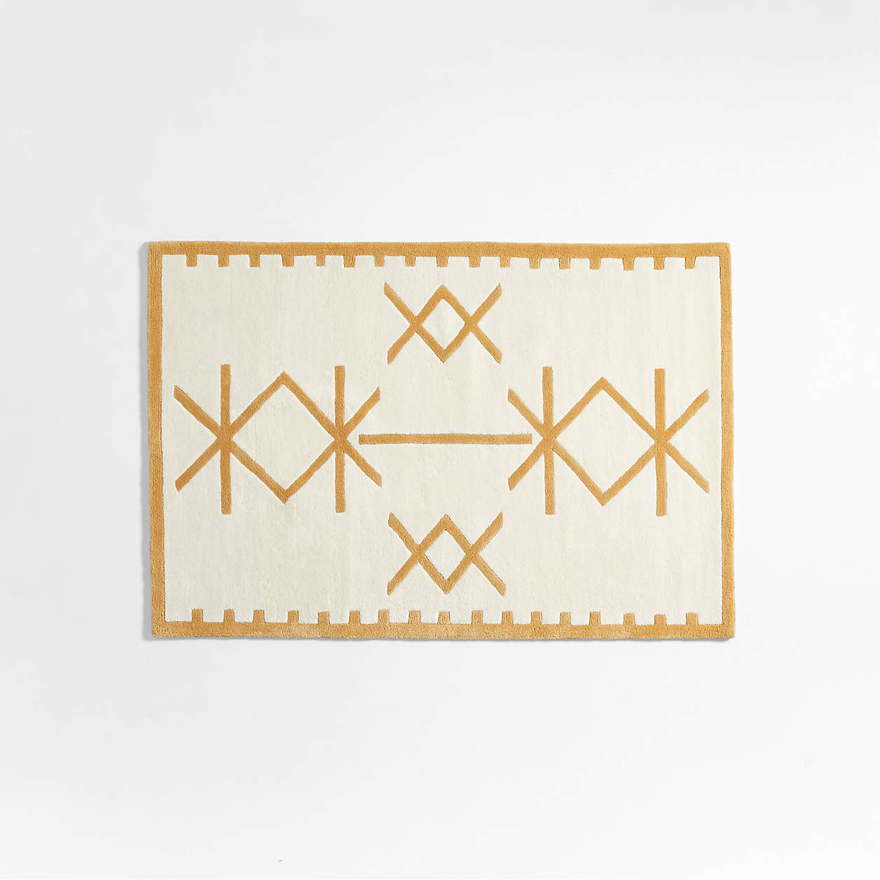 Ryka Responsibly Sourced Wool Yellow Geometric Kids Rug 4x6 + Reviews ...