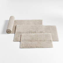 Rylan Organic Cotton Natural Taupe Bath Mat 24"x60" + Reviews | Crate ...