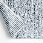Rylan Organic Cotton Mist Blue Bath Mat 24"x60" + Reviews | Crate & Barrel