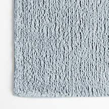 Rylan Organic Cotton Mist Blue Bath Mat 24"x60" + Reviews | Crate & Barrel