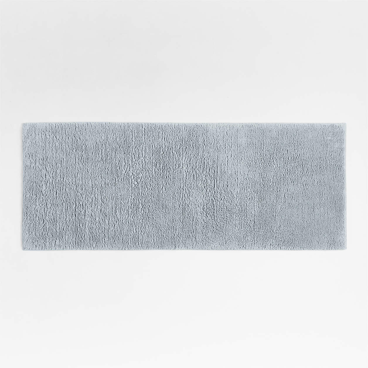 Rylan Organic Cotton Mist Blue Bath Mat 24"x60" + Reviews | Crate & Barrel
