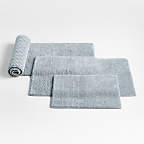 Rylan Organic Cotton Mist Blue Bath Mat 24"x60" + Reviews | Crate & Barrel
