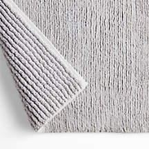 Rylan Organic Cotton Silver Bath Mat 18"x24" + Reviews | Crate & Barrel