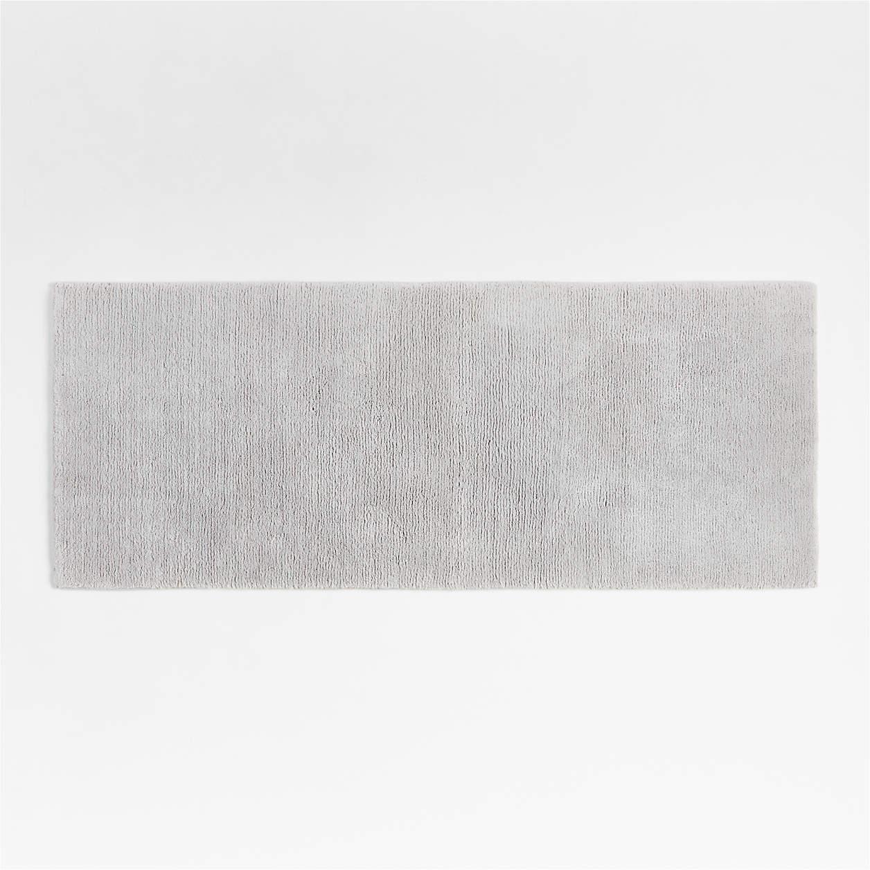 Rylan Organic Cotton Silver Bath Mat 24"x60" + Reviews | Crate & Barrel