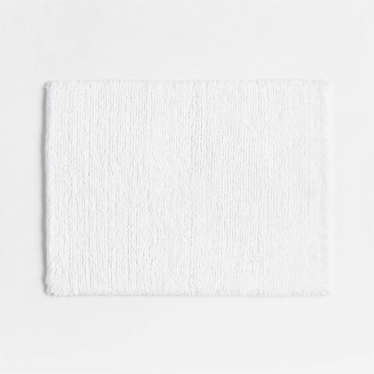 Rylan Organic Cotton White Bath Mat 18"x24" + Reviews | Crate & Barrel