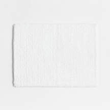 Rylan Organic Cotton White Bath Mat 18"x24" + Reviews | Crate & Barrel