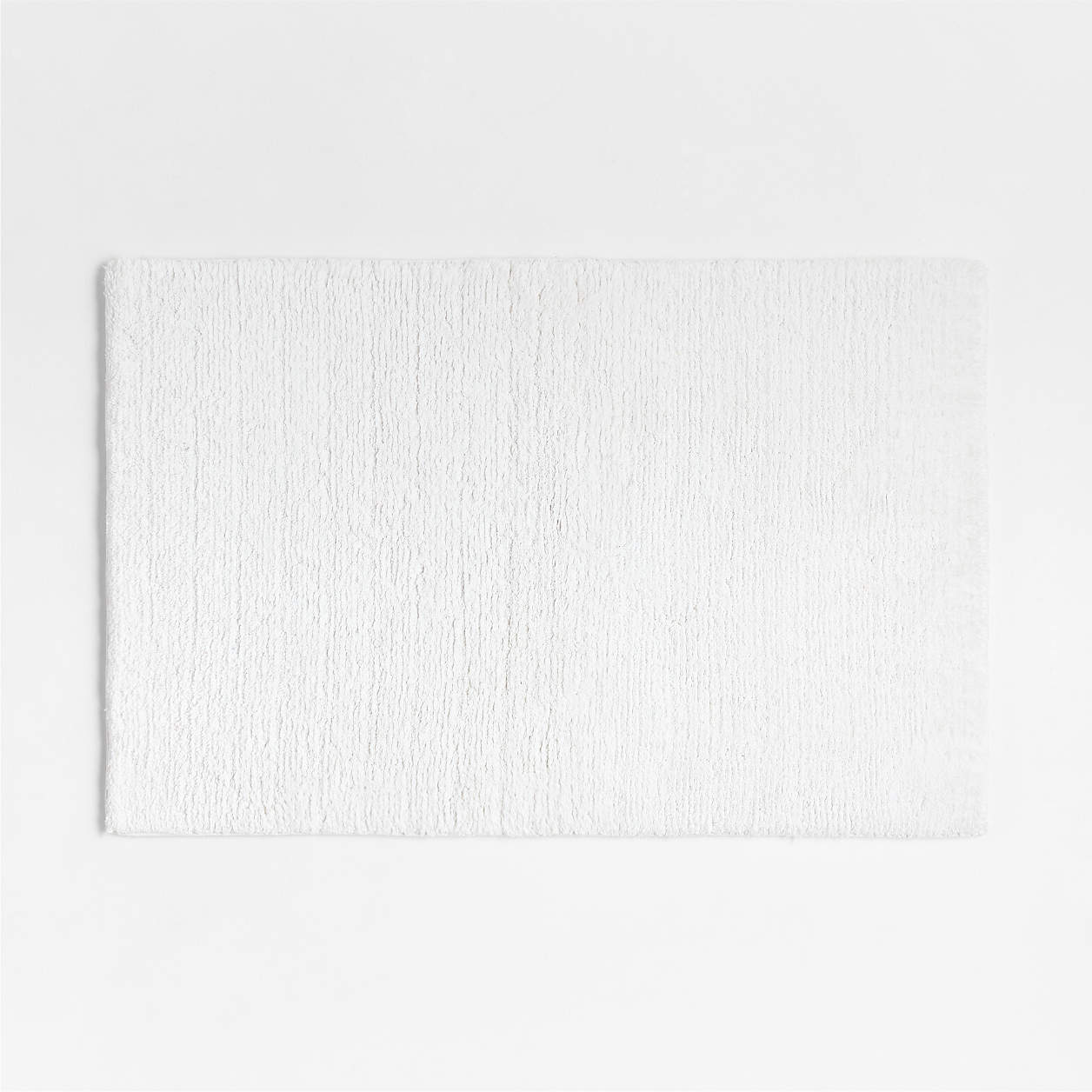 Rylan Organic Cotton White Bath Mat 24"x36" + Reviews | Crate & Barrel