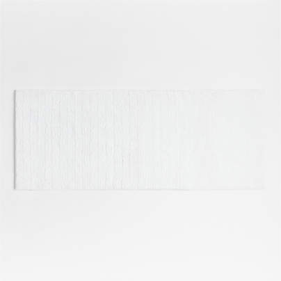 Rylan Organic Cotton White Bath Mat 18"x24" + Reviews | Crate & Barrel