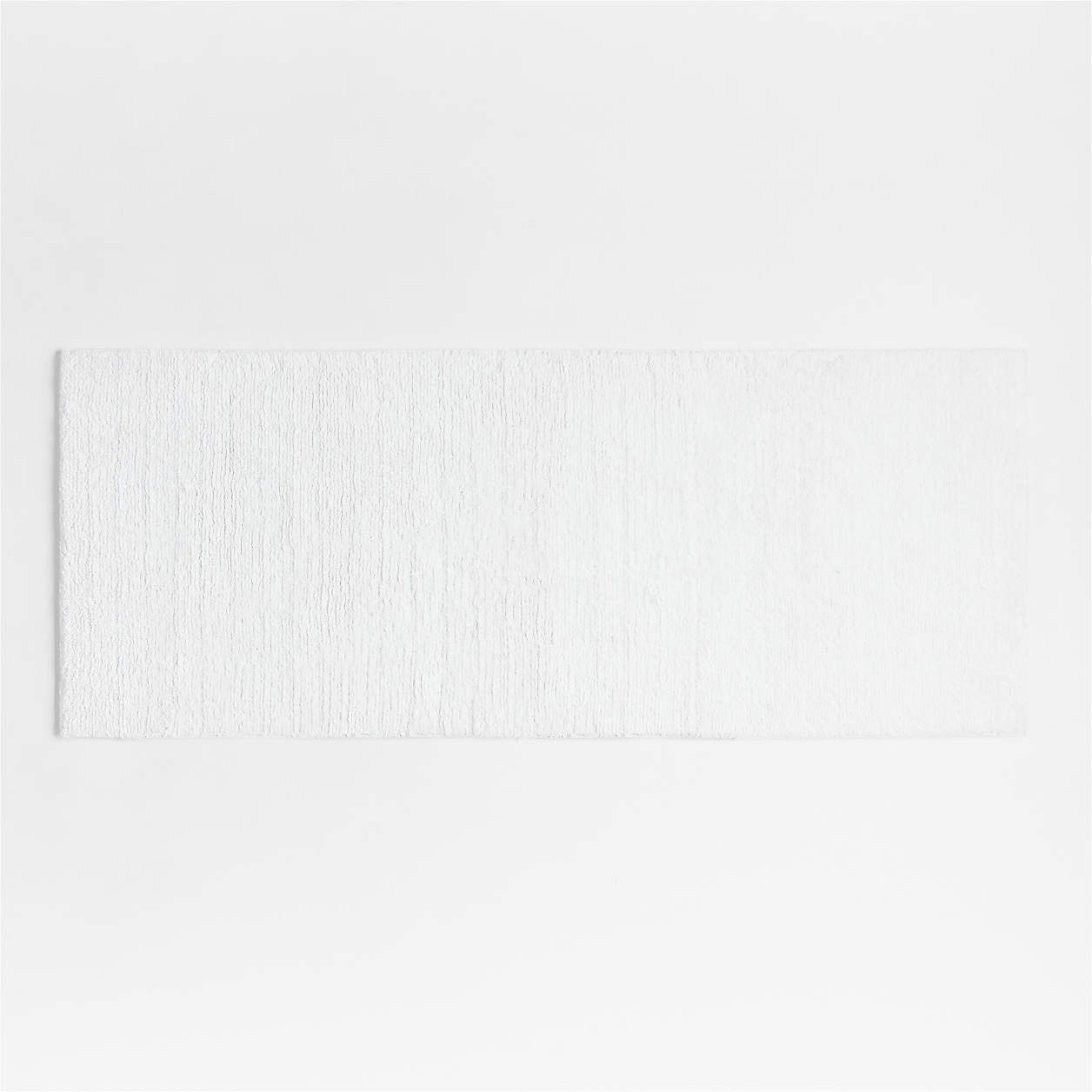 Rylan Organic Cotton White Bath Mat 24"x60" + Reviews | Crate & Barrel