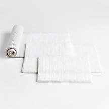 Rylan Organic Cotton White Bath Mat 24"x36" + Reviews | Crate & Barrel