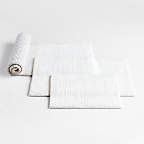 Rylan Organic Cotton White Bath Mat 24"x36" + Reviews | Crate & Barrel