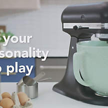 KitchenAid Stand Mixer Matte Black Shell 5-Quart Ceramic Mixing Bowl ...