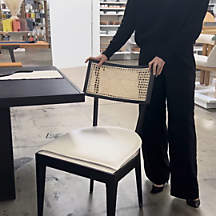 Libby Black Cane Dining Chair | Crate & Barrel