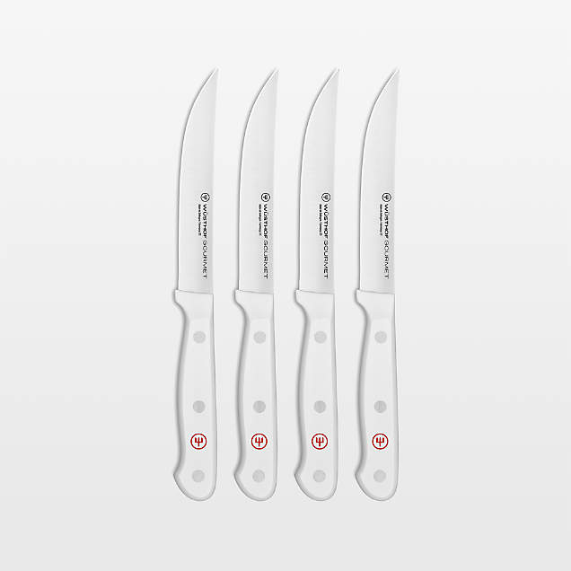 Wusthof Gourmet White Steak Knives, Set of 6 + Reviews | Crate & Barrel