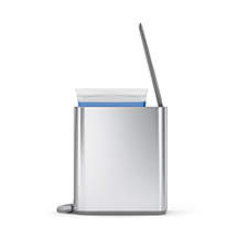 simplehuman Brushed Metal Bathroom Trash Can + Reviews | Crate & Barrel