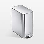 simplehuman Brushed Metal Bathroom Trash Can + Reviews | Crate & Barrel
