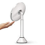 simplehuman 8" Brushed White Metal Magnifying Mirror + Reviews | Crate ...