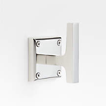 Square Edge Polished Chrome Bathroom Towel Hook + Reviews | Crate & Barrel
