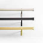 Black 1" Square Curtain Rod and End Cap Finials Set 28"-48" + Reviews ...