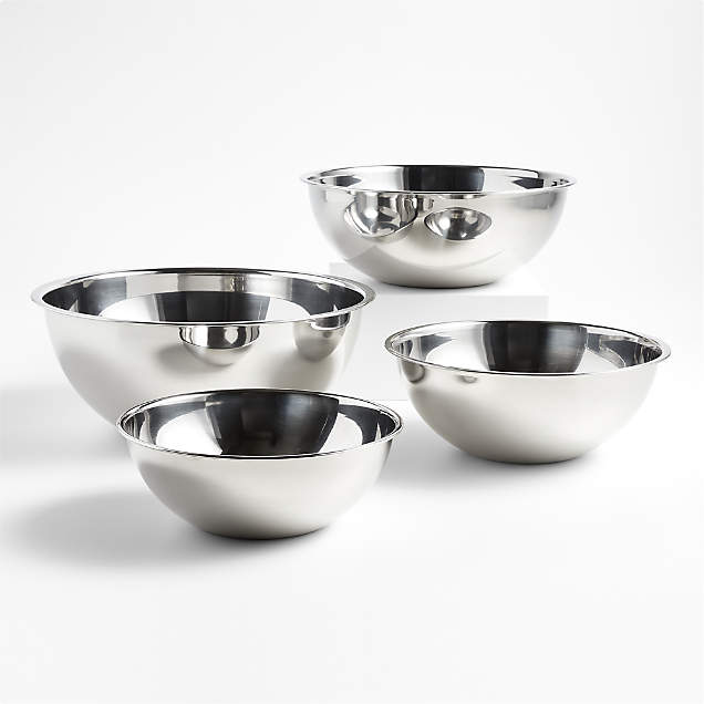 4-Piece Stainless Steel Bowls + Reviews | Crate & Barrel Canada