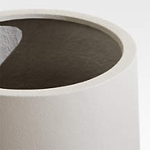 Saabira Taupe 23.25" Tall Indoor/Outdoor Planter + Reviews | Crate & Barrel