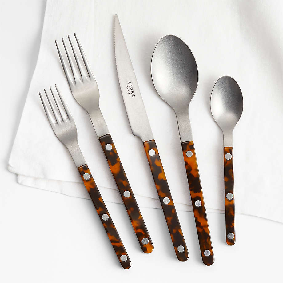Sabre Tortoise Shell Flatware Set | Crate & Barrel Canada