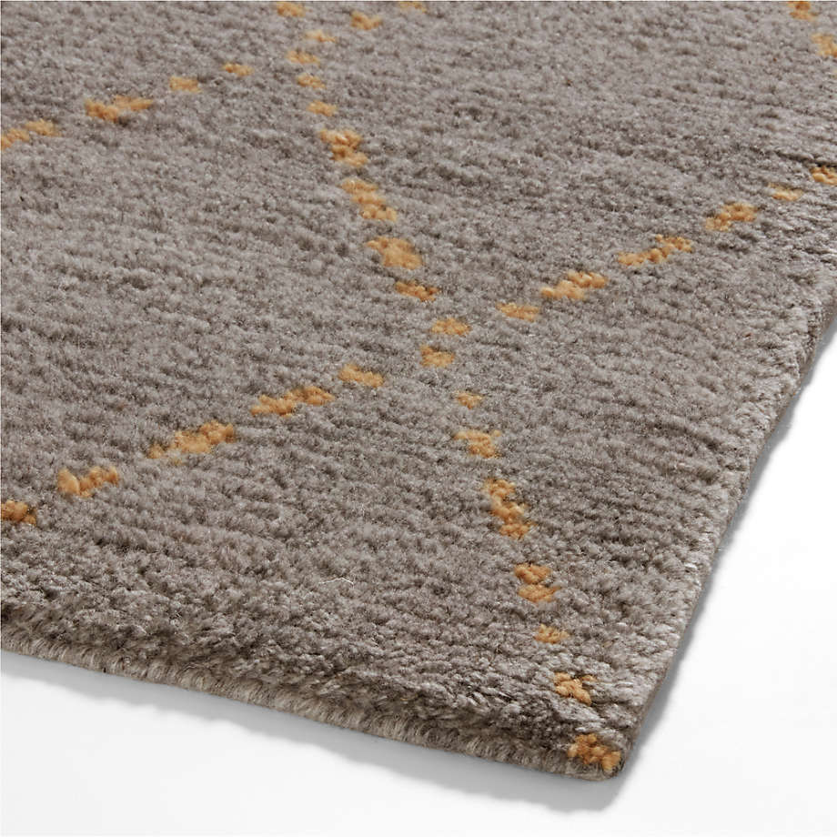 Safi Harlequin Moroccan Grey & Tan Rug Swatch 12"x18" | Crate & Barrel