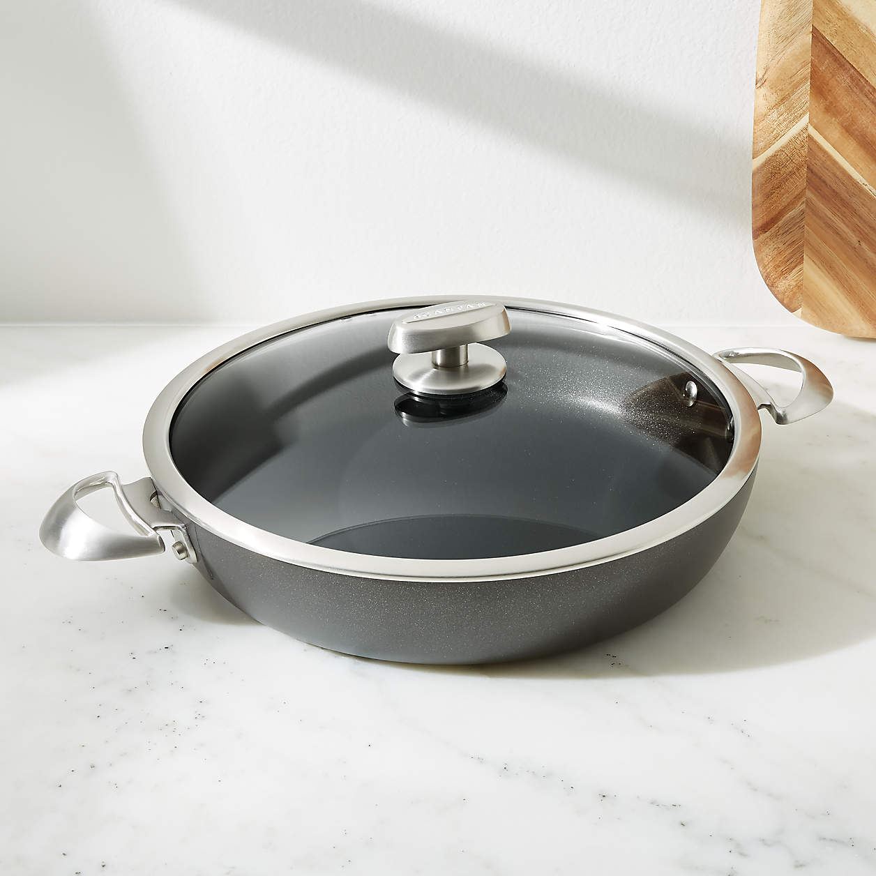 SCANPAN PRO IQ 4.25-Qt. Chef Pan with Lid + Reviews | Crate & Barrel