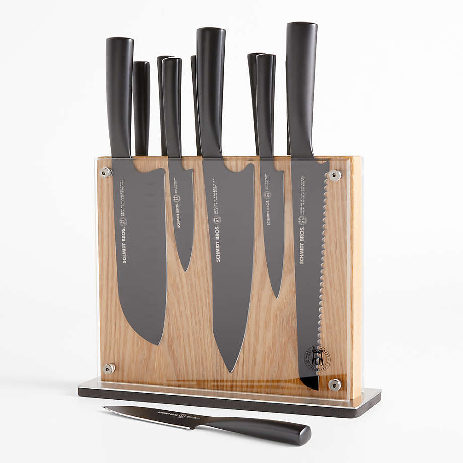 Schmidt Brothers Cutlery Jet Black 12-Piece Knife Set + Reviews | Crate ...