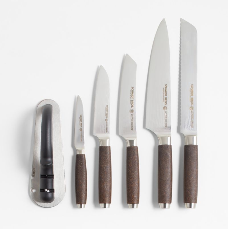Schmidt Brothers Artisan Series 7-Piece Knife Block Set | Crate & Barrel