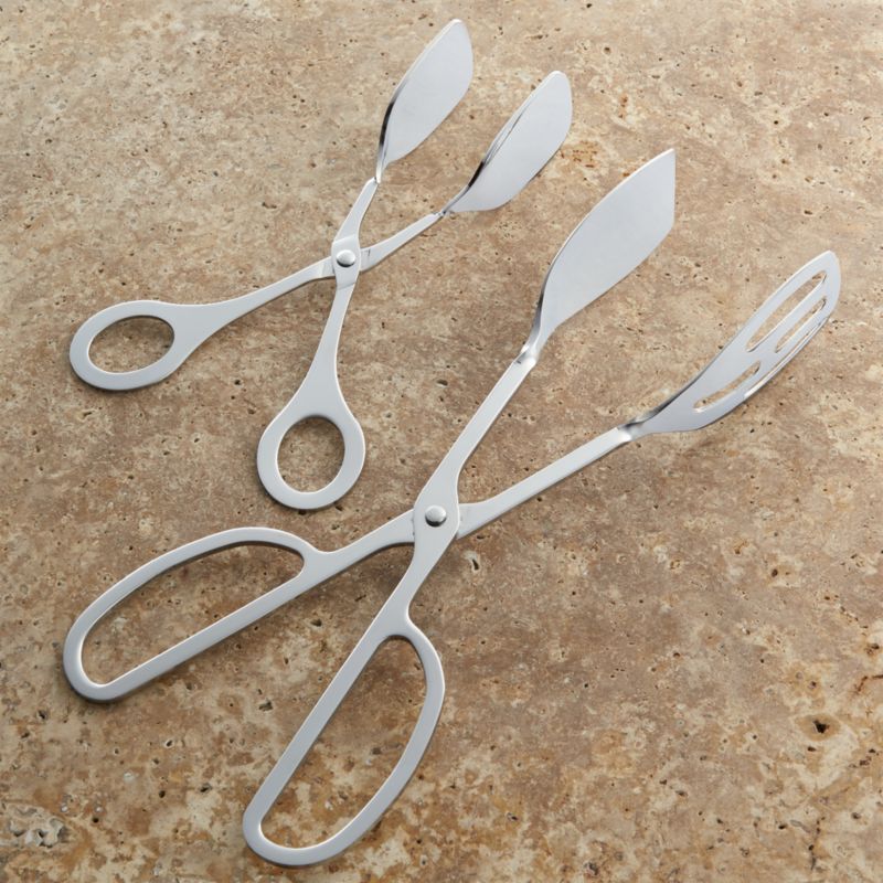Scissor Handled Serving Tongs + Reviews | Crate & Barrel