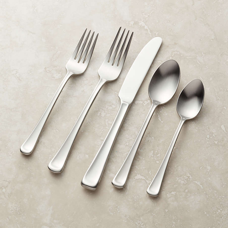 Scoop Satin Flatware Sets | Crate & Barrel