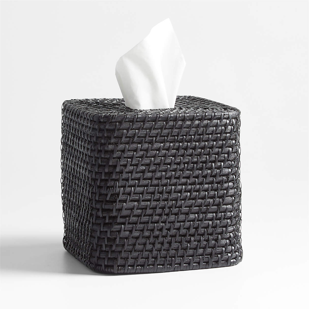 Sedona Square Black Tissue Box Cover + Reviews | Crate & Barrel Canada