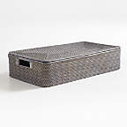 Sedona Grey Under Bed Storage Basket + Reviews | Crate & Barrel