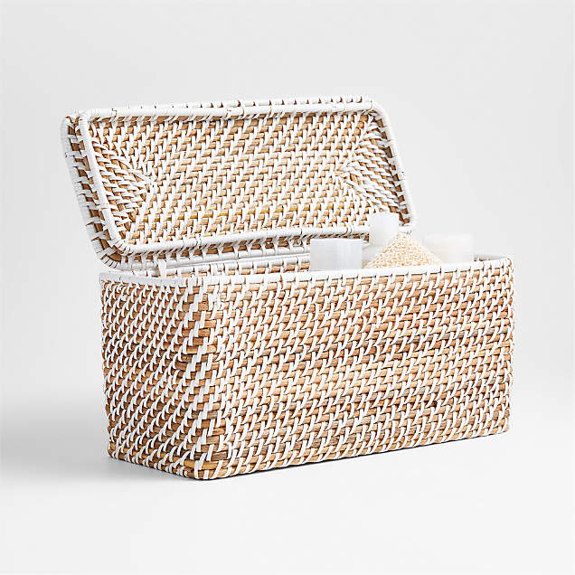 Sedona White Low Open Tote + Reviews | Crate & Barrel