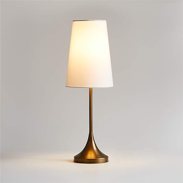 Isla Brass Triangle Table Lamp + Reviews | Crate & Barrel