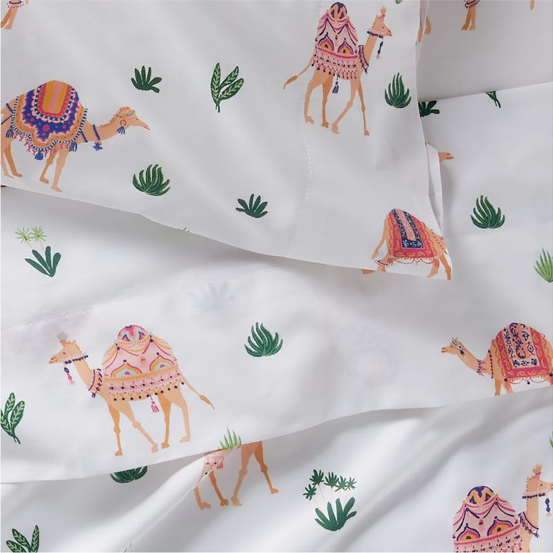 Seher Kids Organic Full Camel Patterned Sheet Set by John Robshaw ...