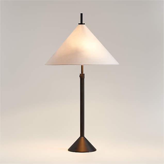 Seymour Telescoping Brass Metal Table Lamp 25.25" | Crate & Barrel