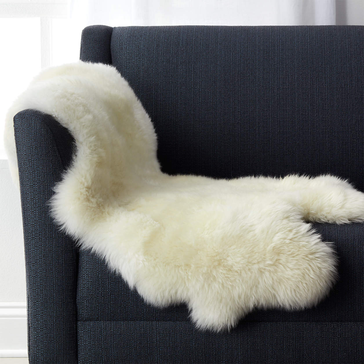 Sheepskin Throw Blanket + Reviews | Crate & Barrel