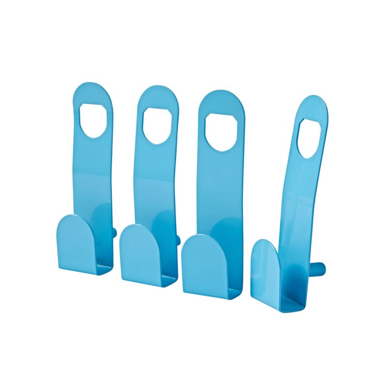 Beaumont Light Blue Wall Hooks (Set of 4) + Reviews | Crate & Kids