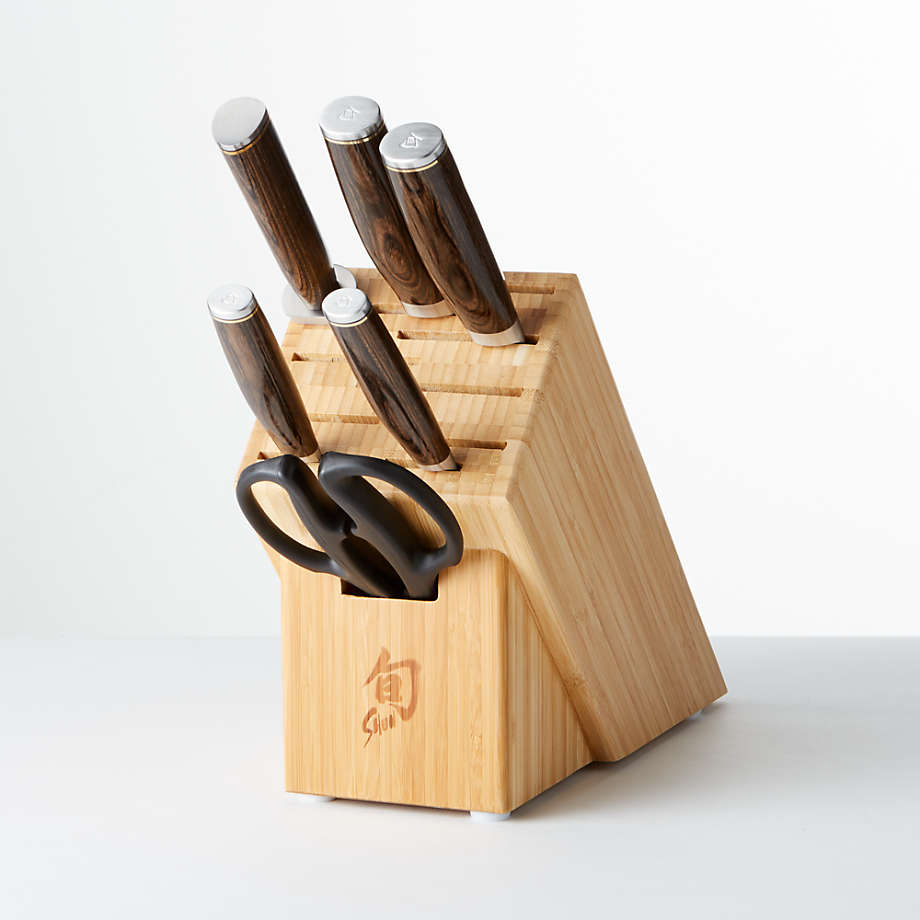 Shun Premier 7-Piece Essential Block Set + Reviews | Crate & Barrel