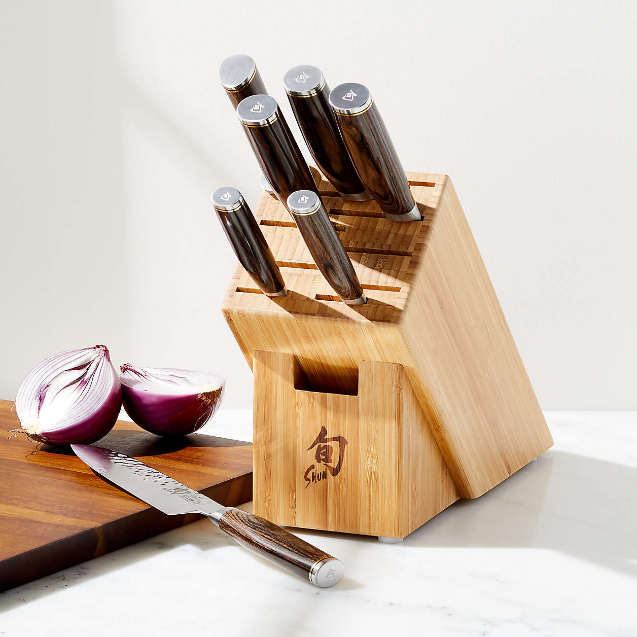 Shun Premier 8-Piece Professional Knife Block Set + Reviews | Crate ...