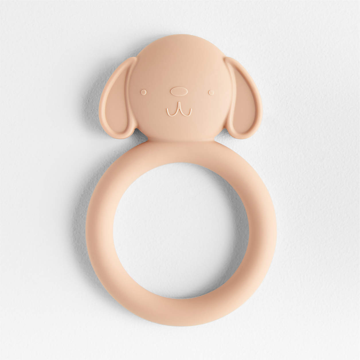 Mushie Light Brown Dog Silicone Baby Teether | Crate & Kids