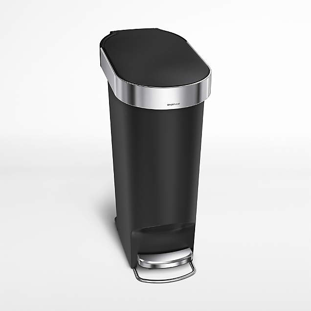 Simplehuman 45-Liter Slim Trash Can + Reviews | Crate & Barrel