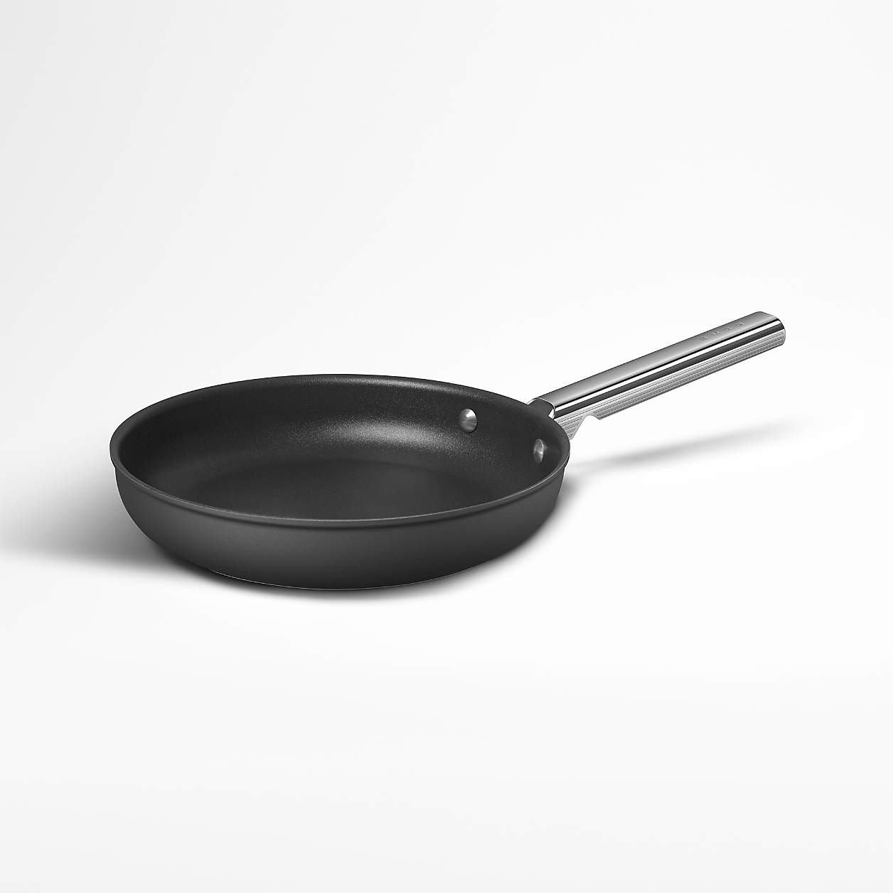 Smeg Black 10" Non-Stick Fry Pan | Crate & Barrel