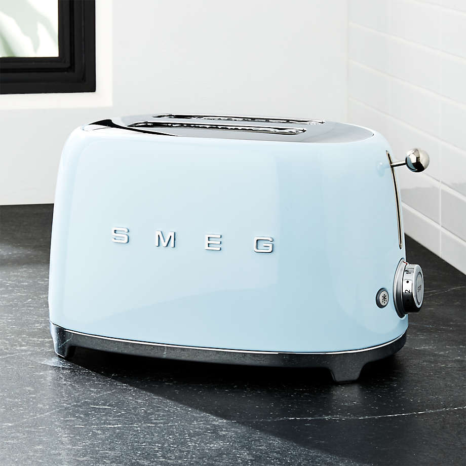 Smeg 2 Slice Retro Toaster (pastel Blue Glass SMEG 2-Slice Retro ...