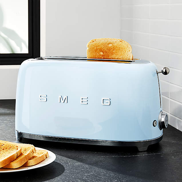 Smeg Pastel Blue 4x4-Slice Toaster + Reviews | Crate & Barrel