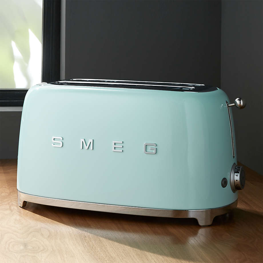 Smeg Pastel Green 4-Slice Toaster + Reviews | Crate & Barrel
