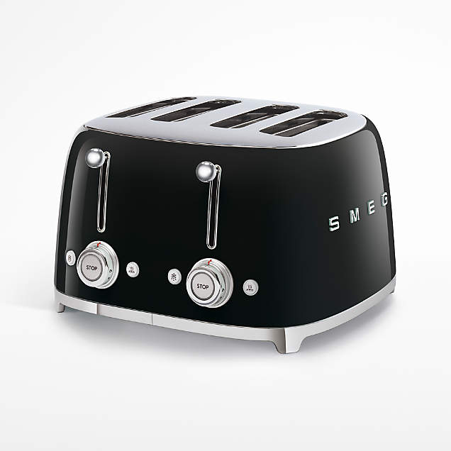SMEG Black 2-Slice Retro Toaster + Reviews | Crate & Barrel