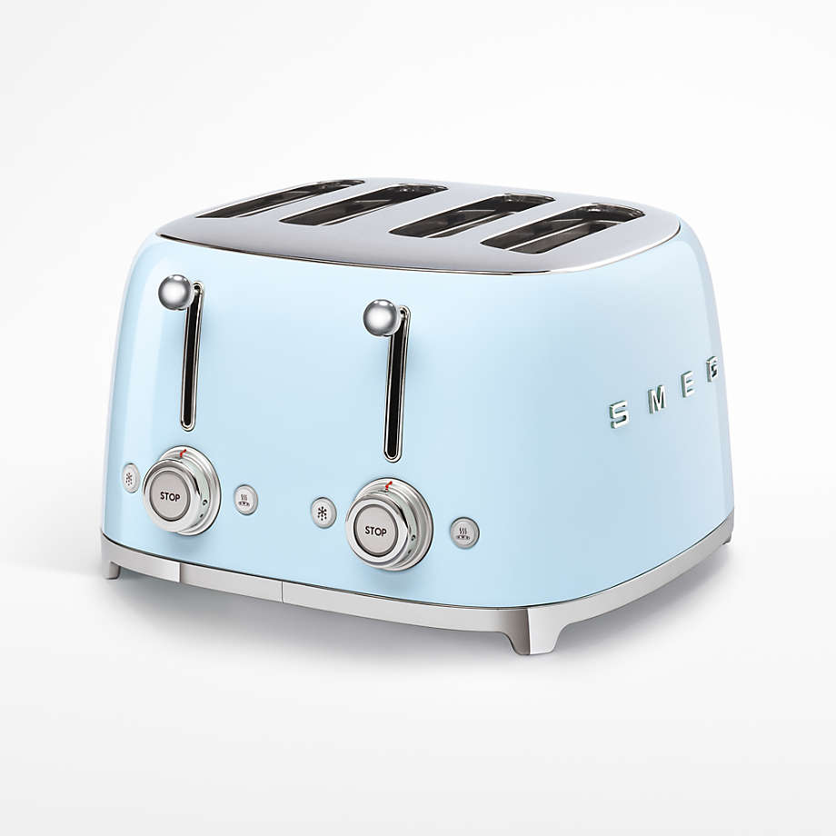 Smeg Pastel Blue 4x4-Slice Toaster + Reviews | Crate & Barrel